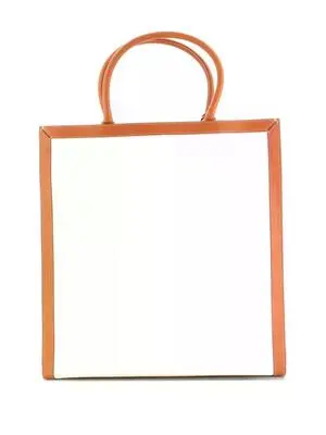 Celine Vertical Cabas Canvas Large Tote Bag - Brown