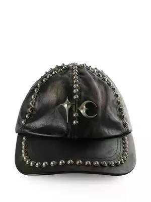 THUG CLUB Studded Leather Baseball Cap