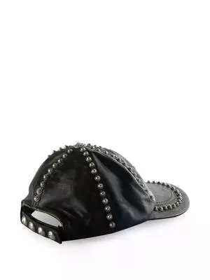 THUG CLUB Studded Leather Baseball Cap