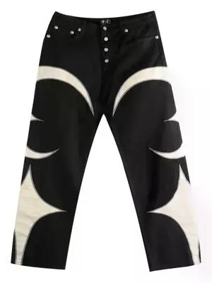 THUG CLUB Crescent Graphic Jeans - Black