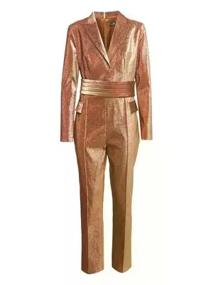 Elisabetta Franchi Lurex Cinched-waist Jumpsuit - Pink