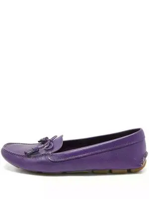 Prada Leather Tassel Loafers
