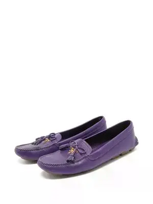 Prada Leather Tassel Loafers