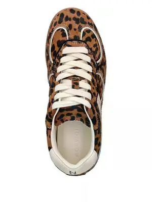 NOKWOL August Leopard Lace-up Trainers
