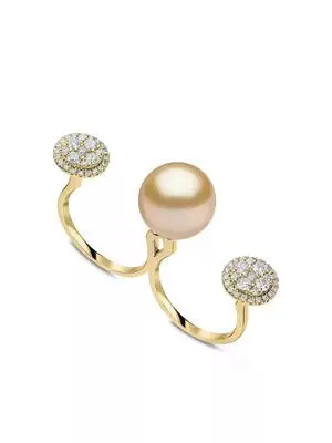 Yoko London Glitz Pearl And Diamond Ring - Gold