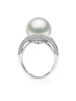 Yoko London Duchess Diamond And Pearl Ring - Silver