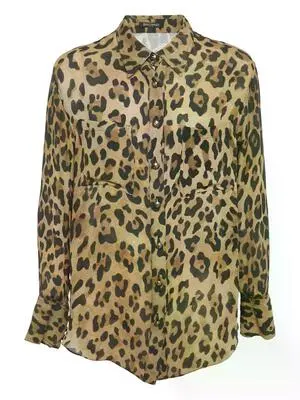 Balmain Leopard-print Button-front Shirt