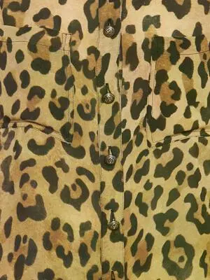 Balmain Leopard-print Button-front Shirt