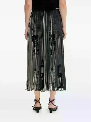 Desigual Pleated Printed Midi Skirt