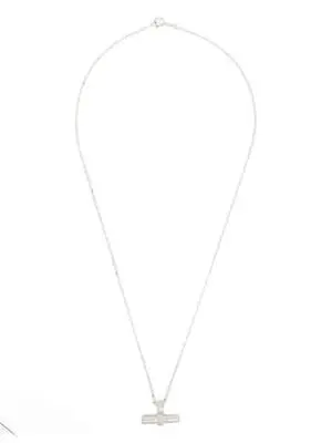 THE OUZE T-bar Necklace - Silver