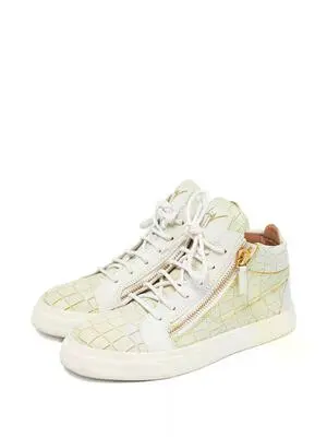 GIUSEPPE ZANOTTI Crocodile-effect High-top Sneakers