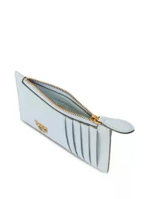 Pinko Love Birds Zip Leather Wallet - Blue