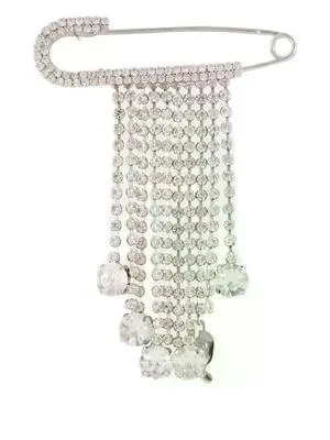 Rabanne Crystal-embellished Pin Charm - Silver
