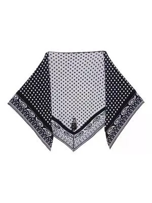 Maje Polka-dot Bandana Scarf - Blue