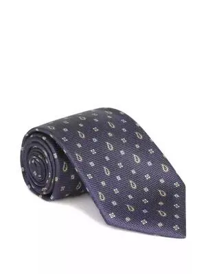 Brioni Paisley Tie - Blue