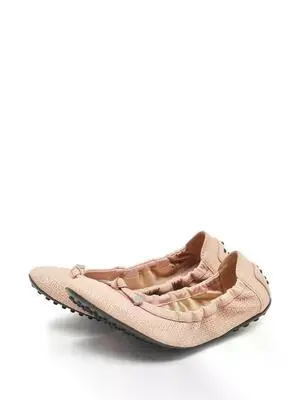 TOD'S Bow Scrunch Ballet Flats