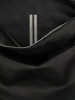 Rick Owens Gemini Zip Hook Leather Shoulder Bag - Black