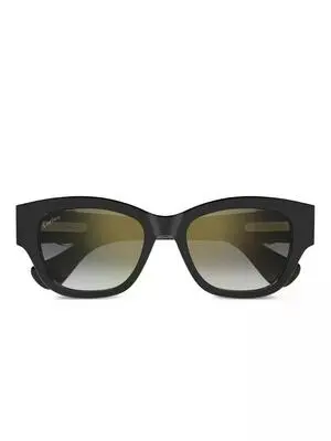 CARTIER Logo-embellished Square-frame Sunglasses - Black