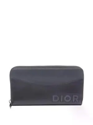 Dior 2010s Logo-detail Leather Wallet - Black