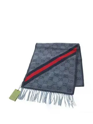 Gucci 2020s Gg-patterned Scarf - Grey