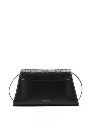 COCCINELLE Dew Laser-cut Shoulder Bag - Black