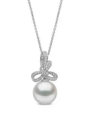 Yoko London Contessa Diamond And Pearl Pendant - Silver