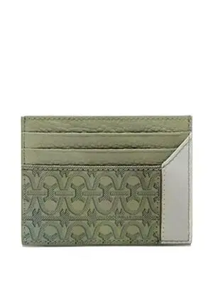 COCCINELLE Loreen Monogram-pattern Card Holder - Green