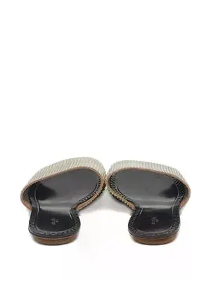 Alaïa Shimmering Leather Slides