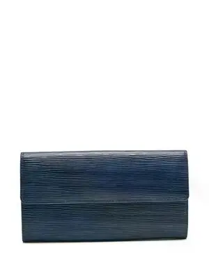 LOUIS VUITTON Sarah Leather Wallet - Blue