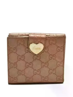 Gucci Leather Heart Wallet - Neutrals