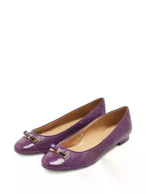 FERRAGAMO Quilted Bow Ballet Flats
