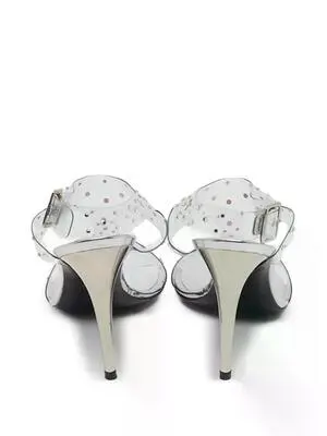 STUART WEITZMAN Crystal Embellished T-strap Sandals