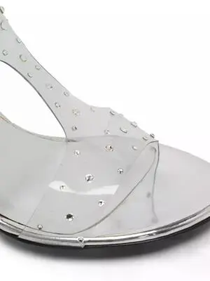 STUART WEITZMAN Crystal Embellished T-strap Sandals