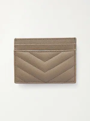 Saint Laurent Cassandre Matelassé Textured-leather Cardholder