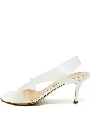 GIANVITO ROSSI Metropolis Slingback Sandals - White