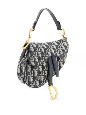 Dior Saddle Handbag Oblique Canvas Mini Shoulder Bag - Blue