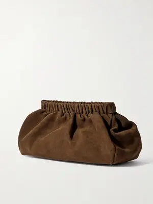 DEMELLIER Miami Suede Clutch - Brown