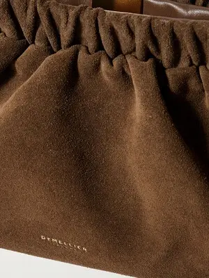 DEMELLIER Miami Suede Clutch - Brown