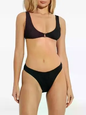 Bond Eye Ring Detail Bikini Top - Black
