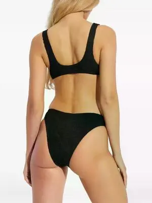 Bond Eye Ring Detail Bikini Top - Black