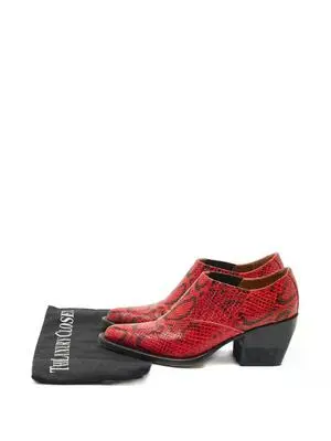 Chloé Rylee Snakeskin-embossed Leather Boots