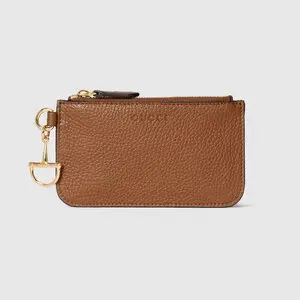 Gucci Half Horsebit Card Case Leather - Brown