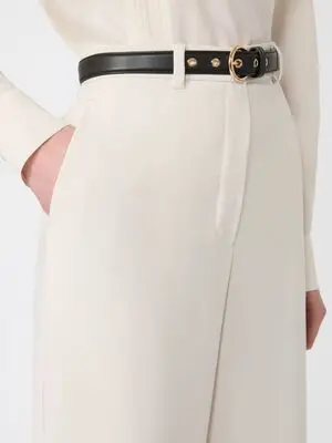 Max Mara Wide Leg Cady Trousers