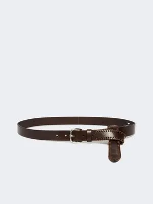Max Mara Leather Belt - Dark Brown