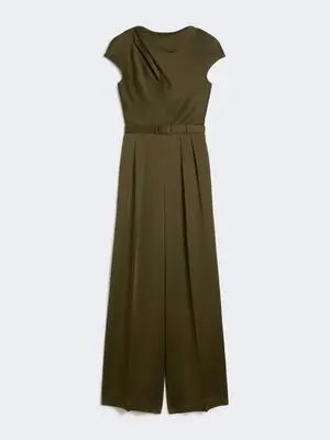 Max Mara Envers Satin Jumpsuit - Moss Green