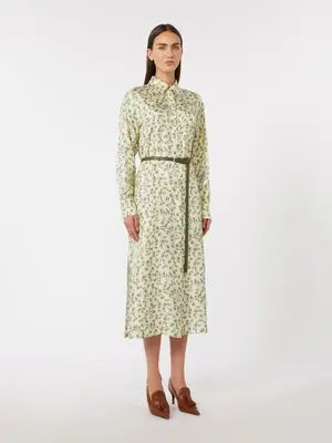 Max Mara Printed Silk Twill Shirt Dress
