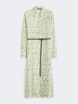 Max Mara Printed Silk Twill Shirt Dress