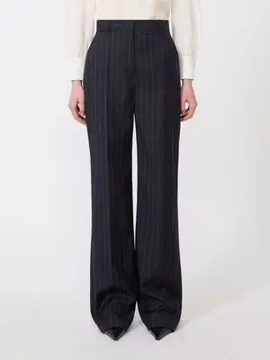 Max Mara Pinstripe Wool Trousers