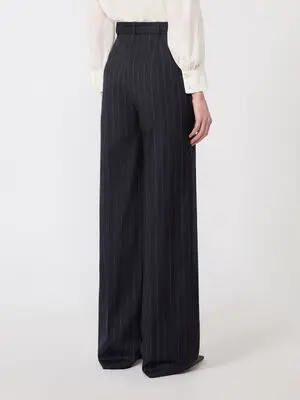 Max Mara Pinstripe Wool Trousers