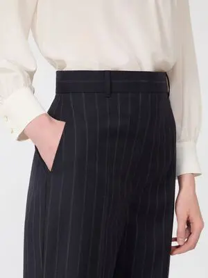 Max Mara Pinstripe Wool Trousers